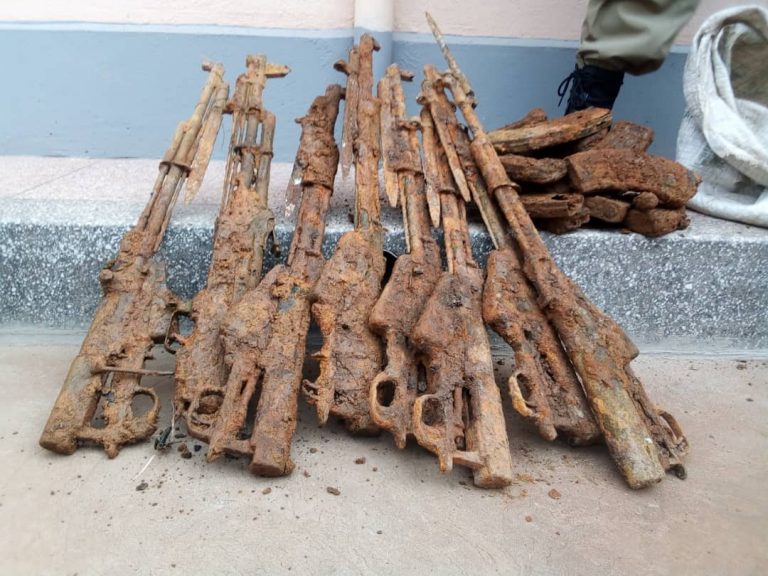 8 Rusty Guns Recovered from the Underground in Kabale - SoftPower News